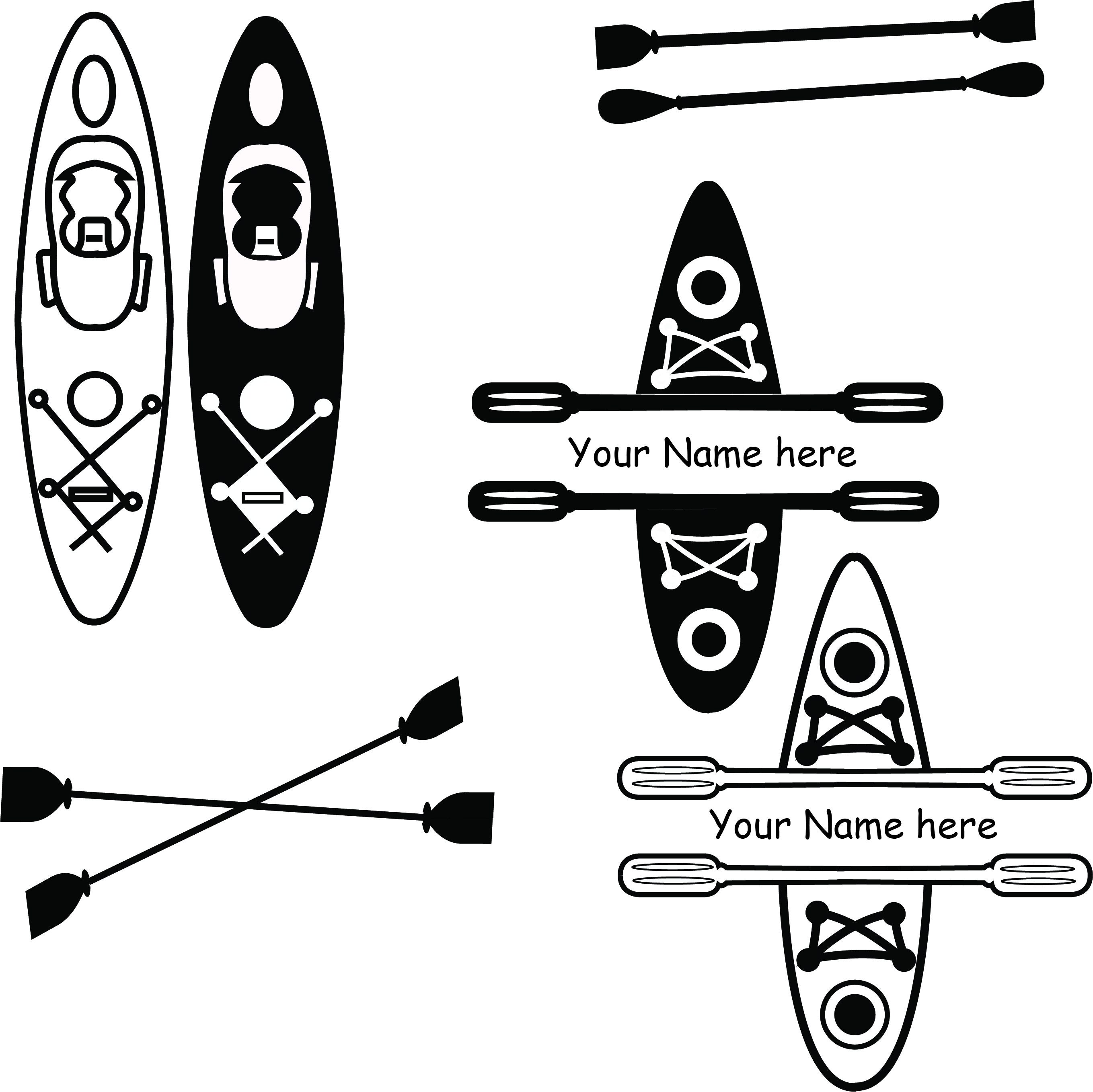 Kayak SVG, Kayak Paddle Boat SVG, Sport Outdoor SVG, Kayak Silhoute ...