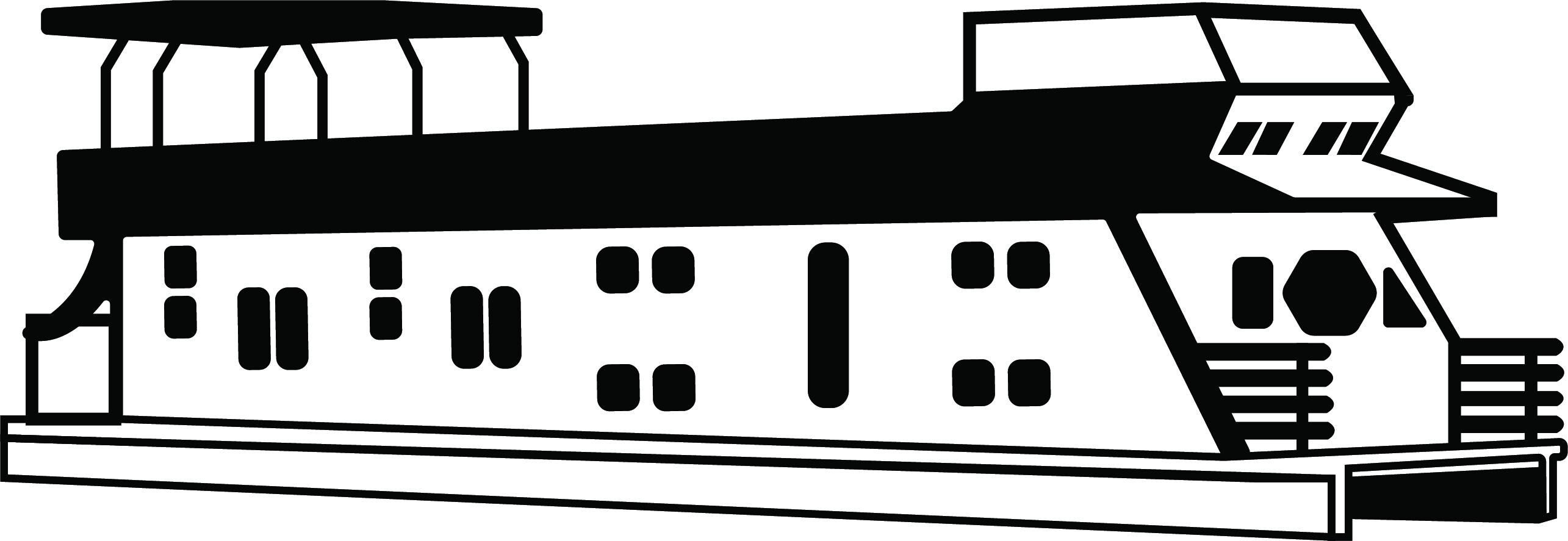 Houseboat SVG, Boat House Svg, Houseboat Clipart, Houseboat Vector ...