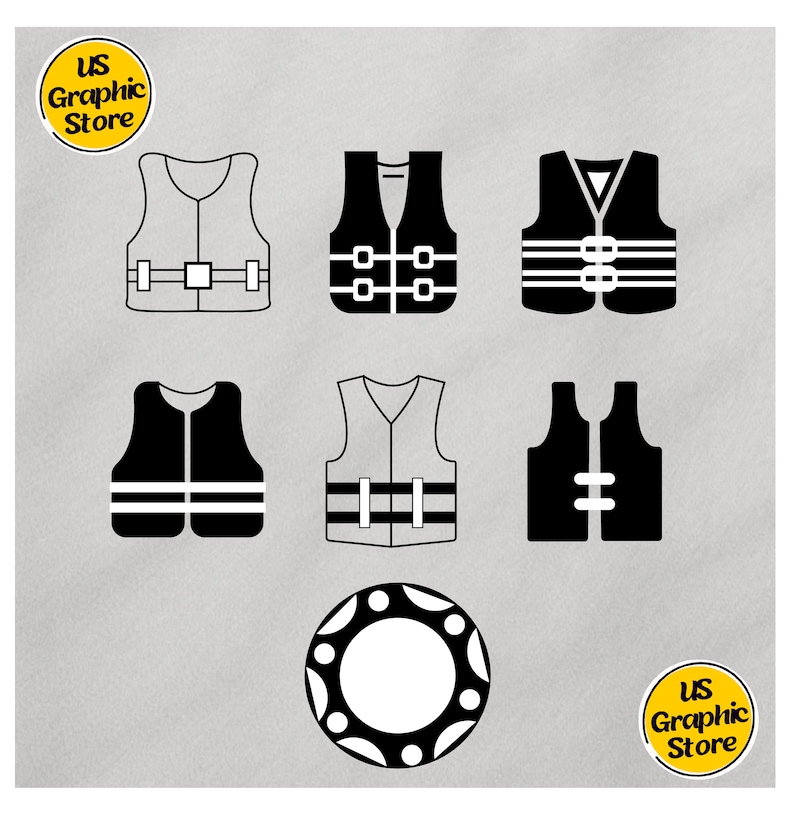 Life Vest Svg, Water-sports SVG, Tire Floats Svg, Kayak Clipart, Ocean ...