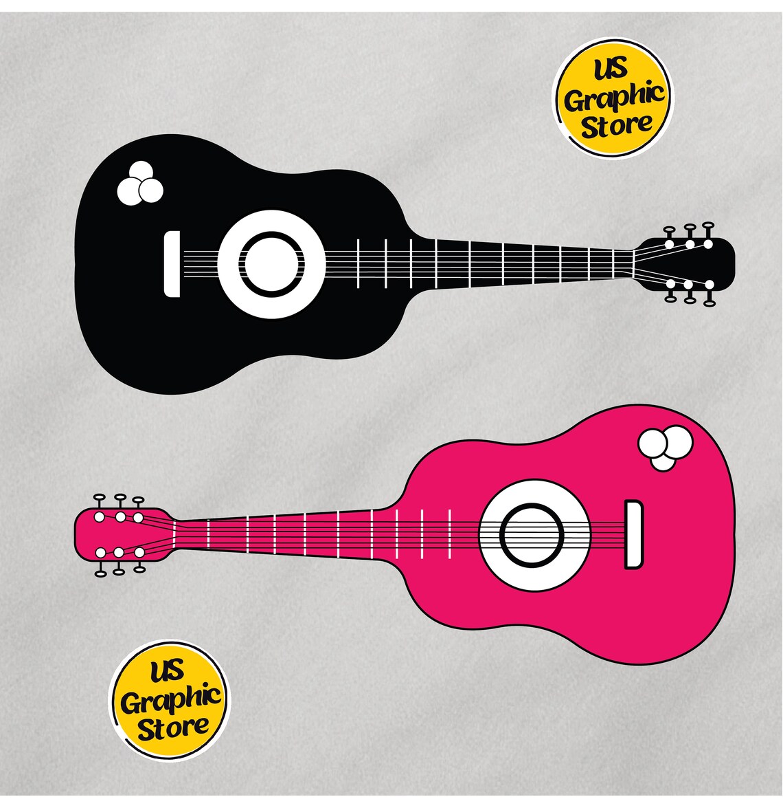 Guitar SVG, Acoustic Guitar SVG, Guitar Clipart, Music Svg, Music ...