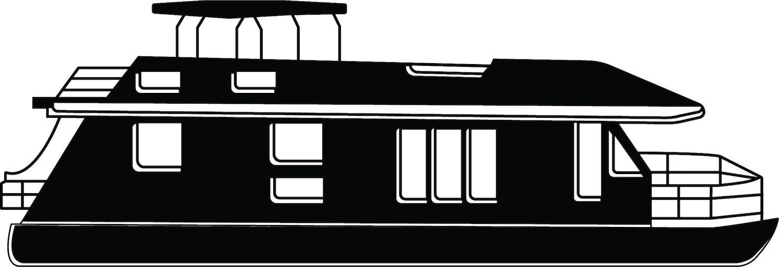 Houseboat SVG, Boat House Svg, Houseboat Clipart, Houseboat Vector ...