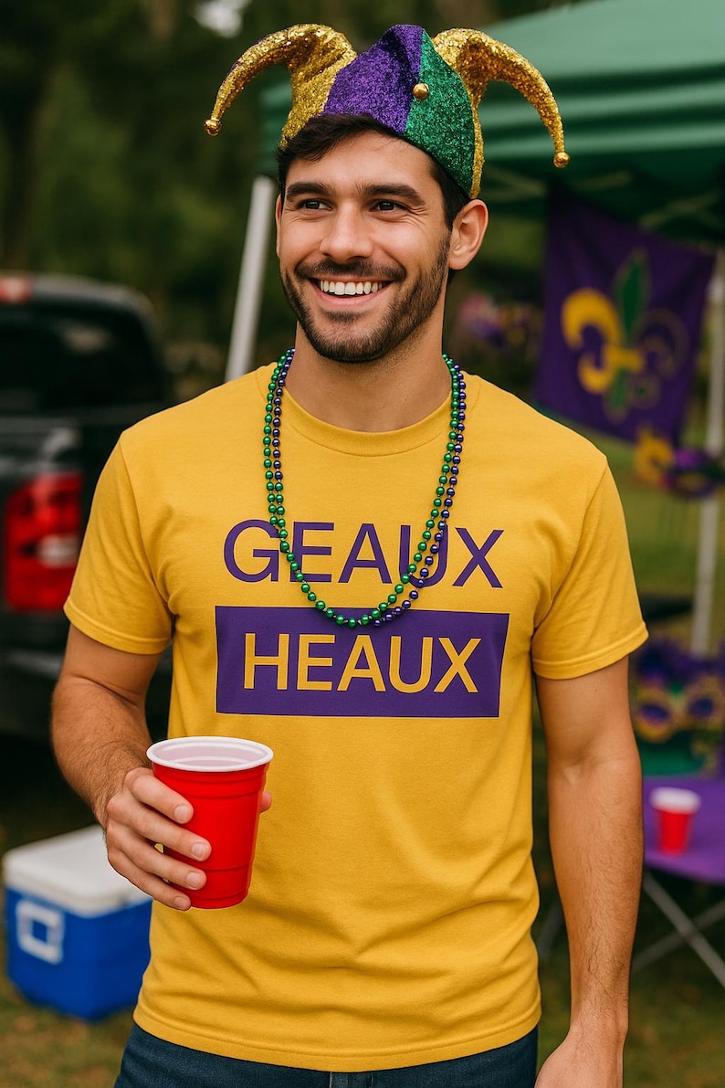 Geaux Heaux Tee Lane Kiffin LSU Coach| Purple Gold | LSU Ole Miss ...