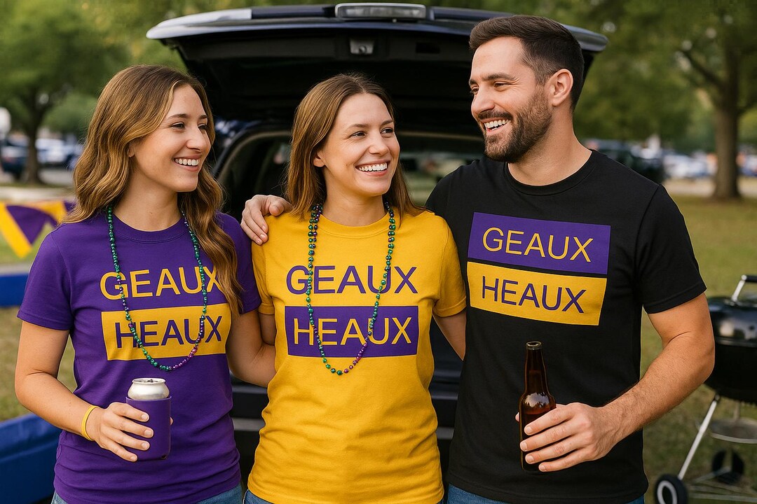 Geaux Heaux Tee Lane Kiffin LSU Coach| Purple Gold | LSU Ole Miss ...