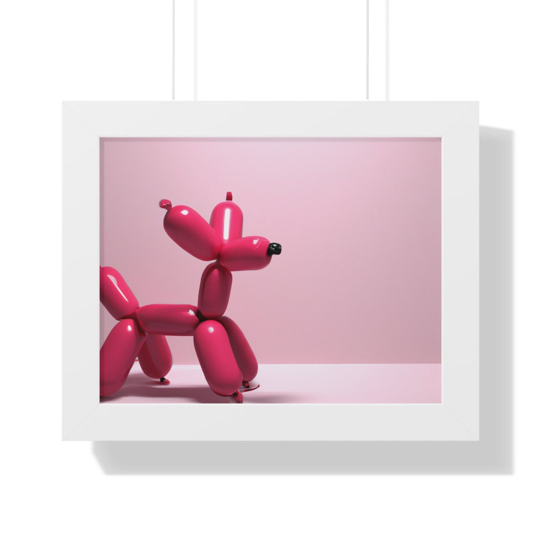 Pink Balloon Dog in Pink Room Poster - Etsy