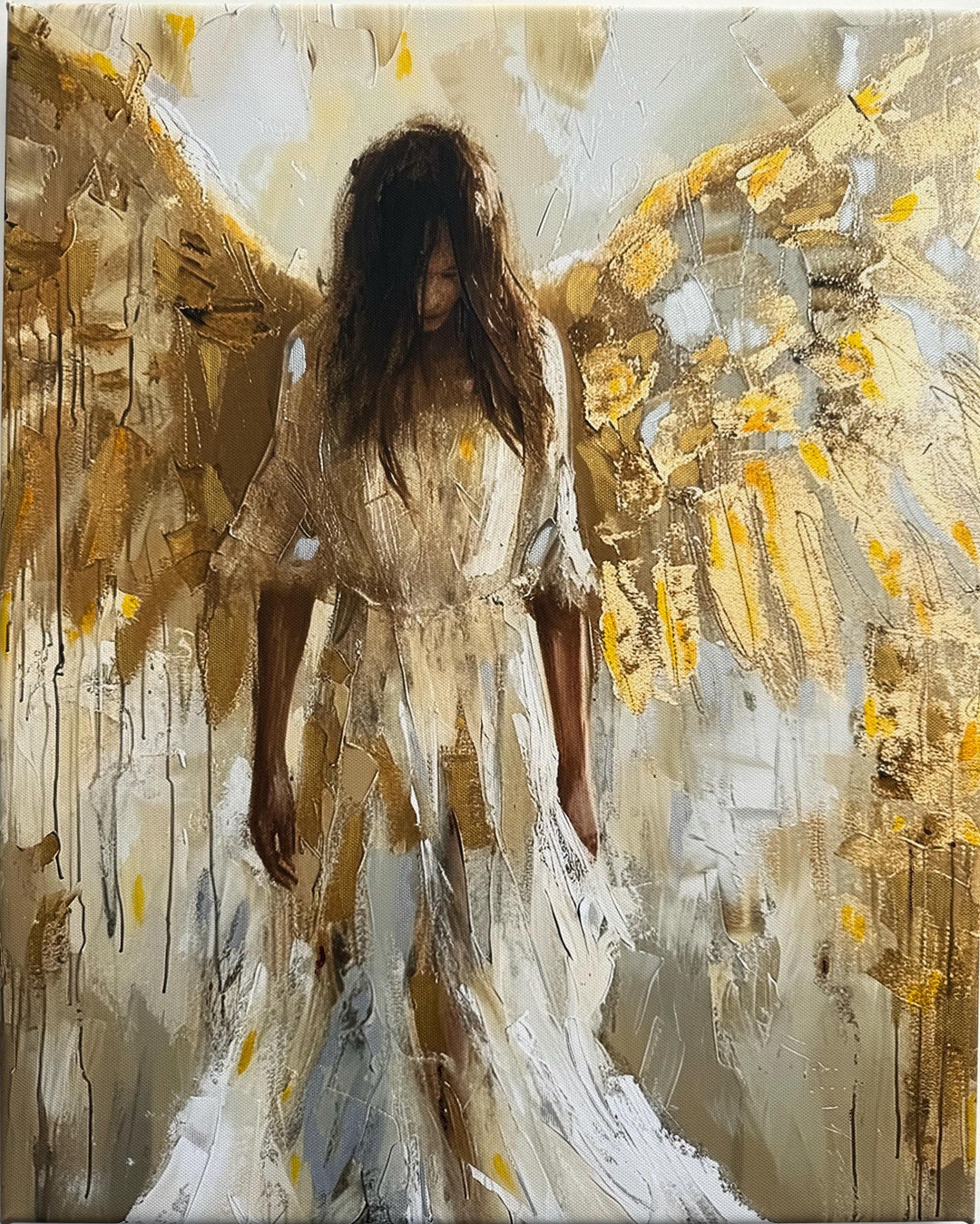 Angel Canvas Print, Angel Music in Heaven With Heavenly Light Wall Art ...
