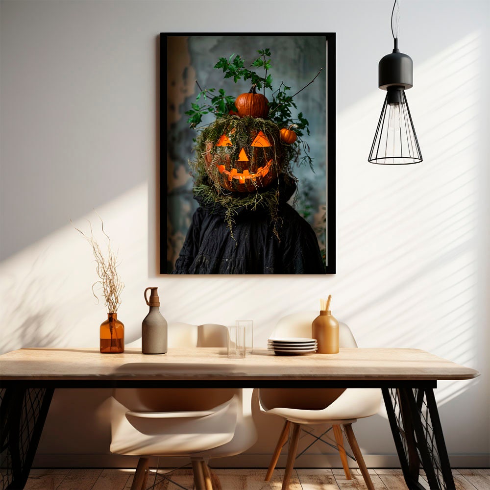 Halloween Pumpkin Print, Art Poster Prints, Spooky Art, Halloween Decor ...