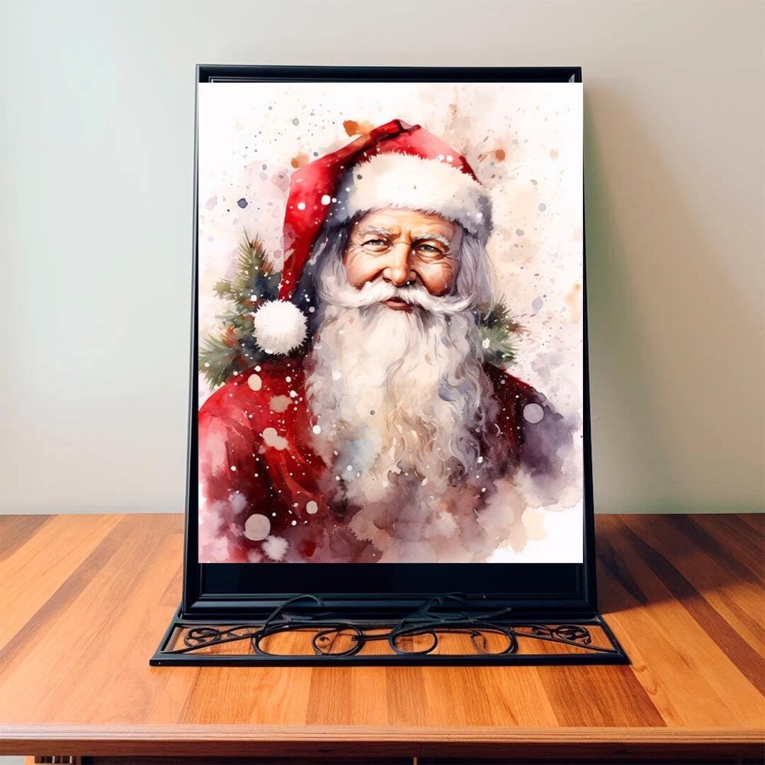 Santa Print, Santa Picture, Christmas Wall Art, Christmas Wall Decor ...