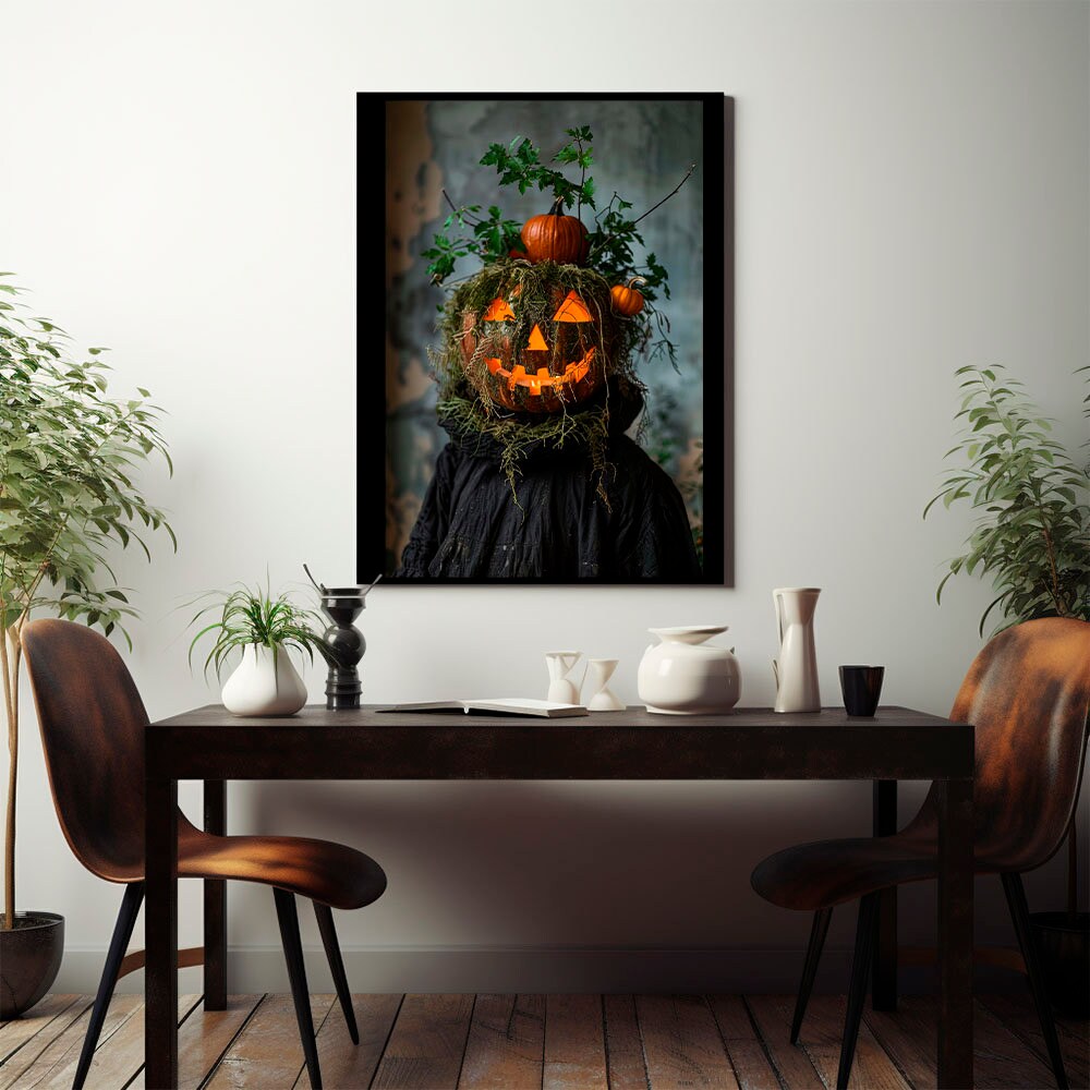 Halloween Pumpkin Print, Art Poster Prints, Spooky Art, Halloween Decor ...