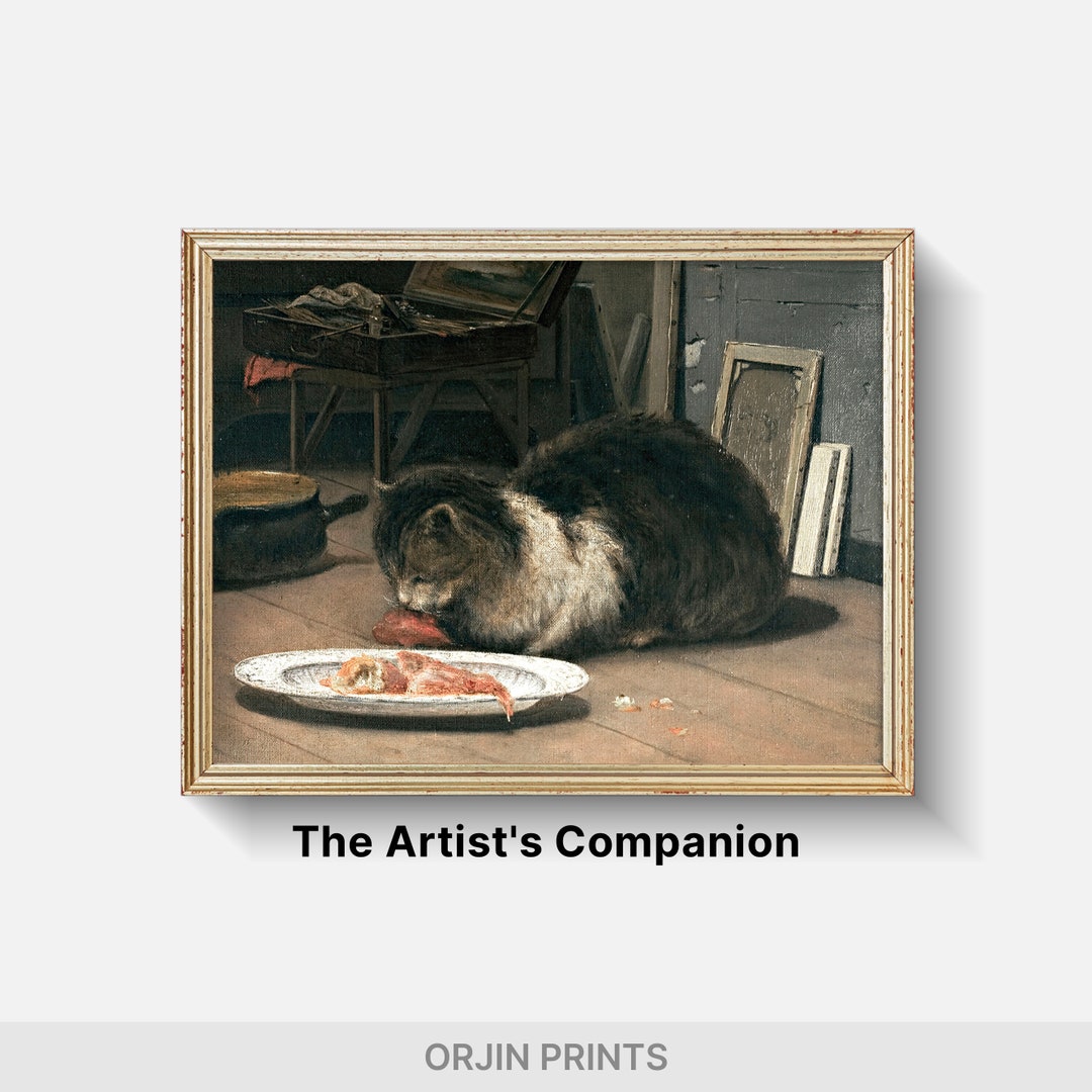 Creative Cat Art PRINTABLE, Instant Download for Artist's Studio Decor ...