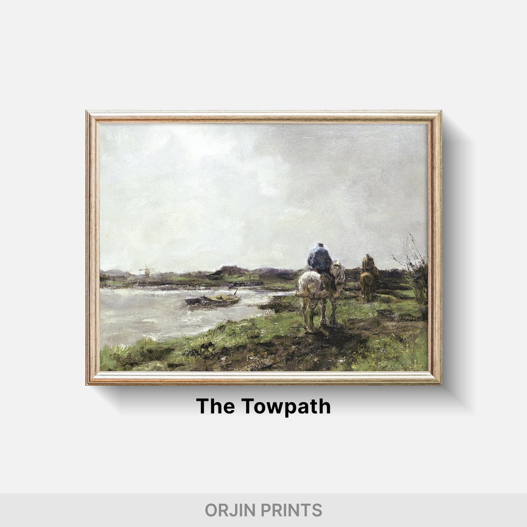 The Towpath 5556 Horse Towpath Scene, Calm River Tranquility, Silent ...