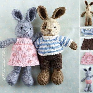 Toy Knitting Pattern for a Small Rabbit With Removable Clothes | Etsy