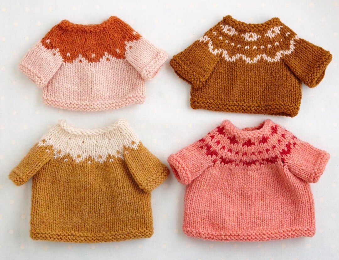 NEW - Knitting Pattern: Fair Isle Sweater Dresses/sweaters (for 9 Inch ...