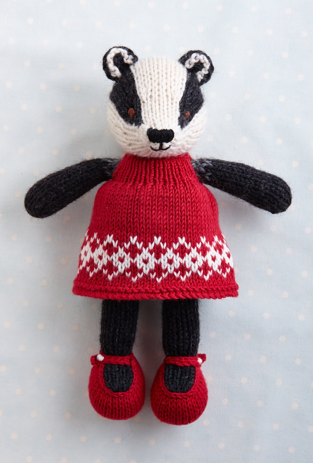 Knitting Pattern: Badger in a Dress (9 Inches Tall), Instant Digital ...