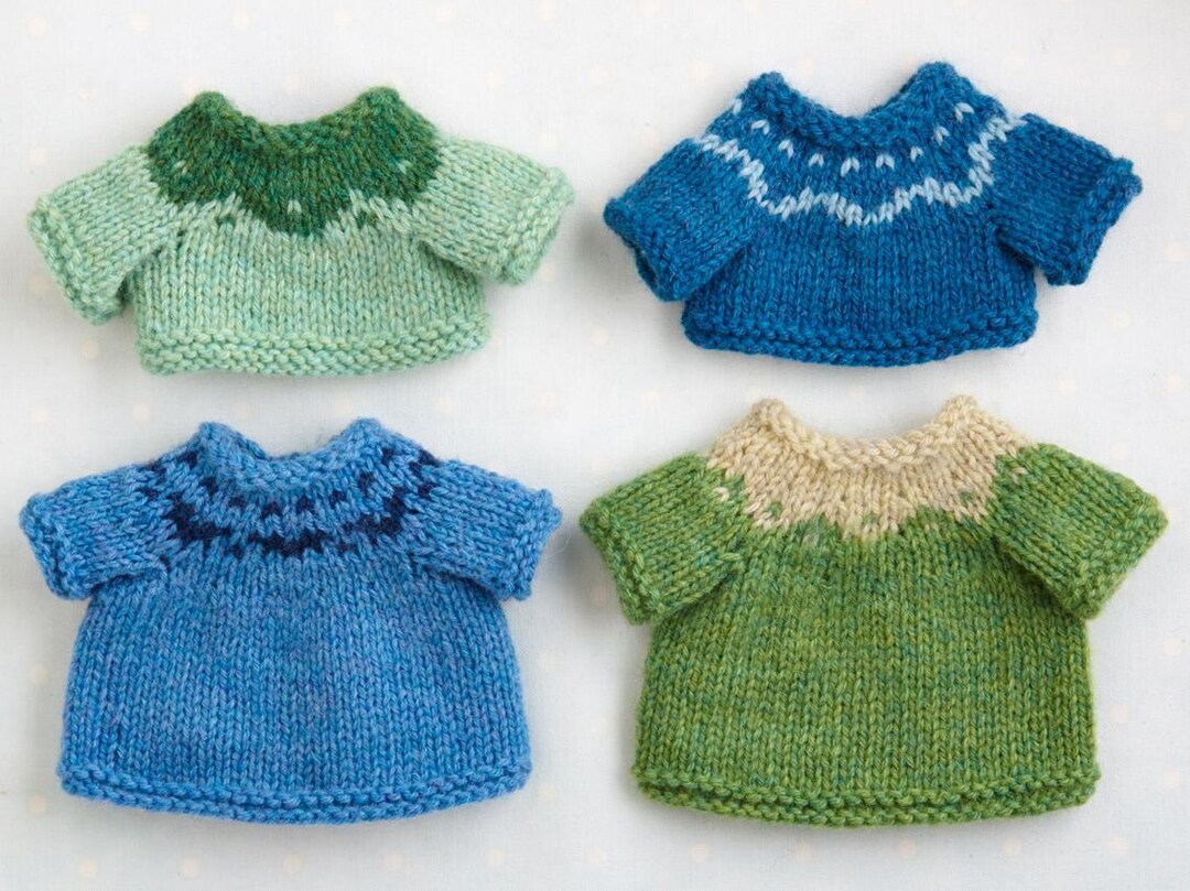 Knitting Pattern: Small Fair Isle Sweater Dresses/sweaters (for 7 Inch ...