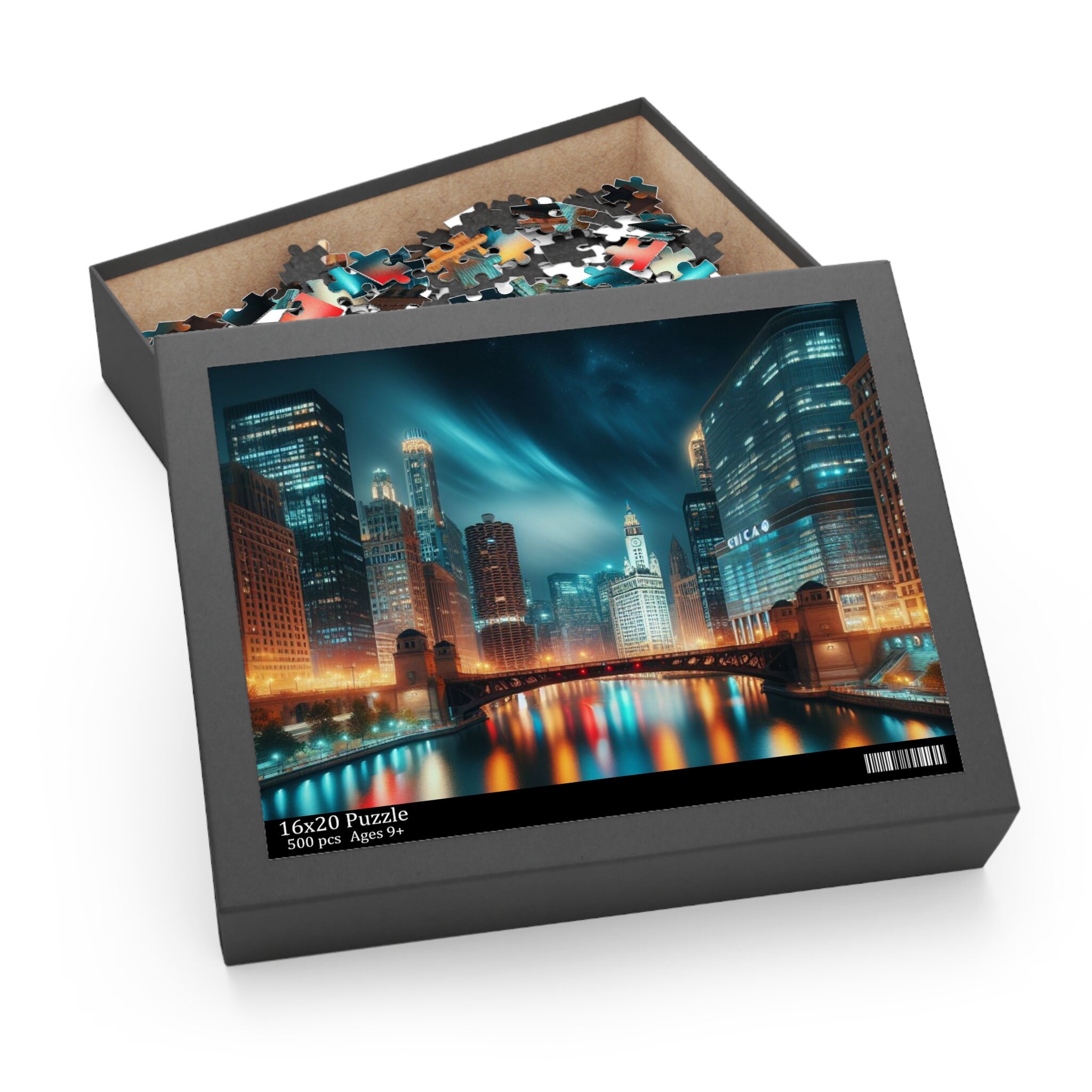 Chicago Puzzle, Chicago Skyline Puzzle, Chicago River Puzzle, Chicago ...