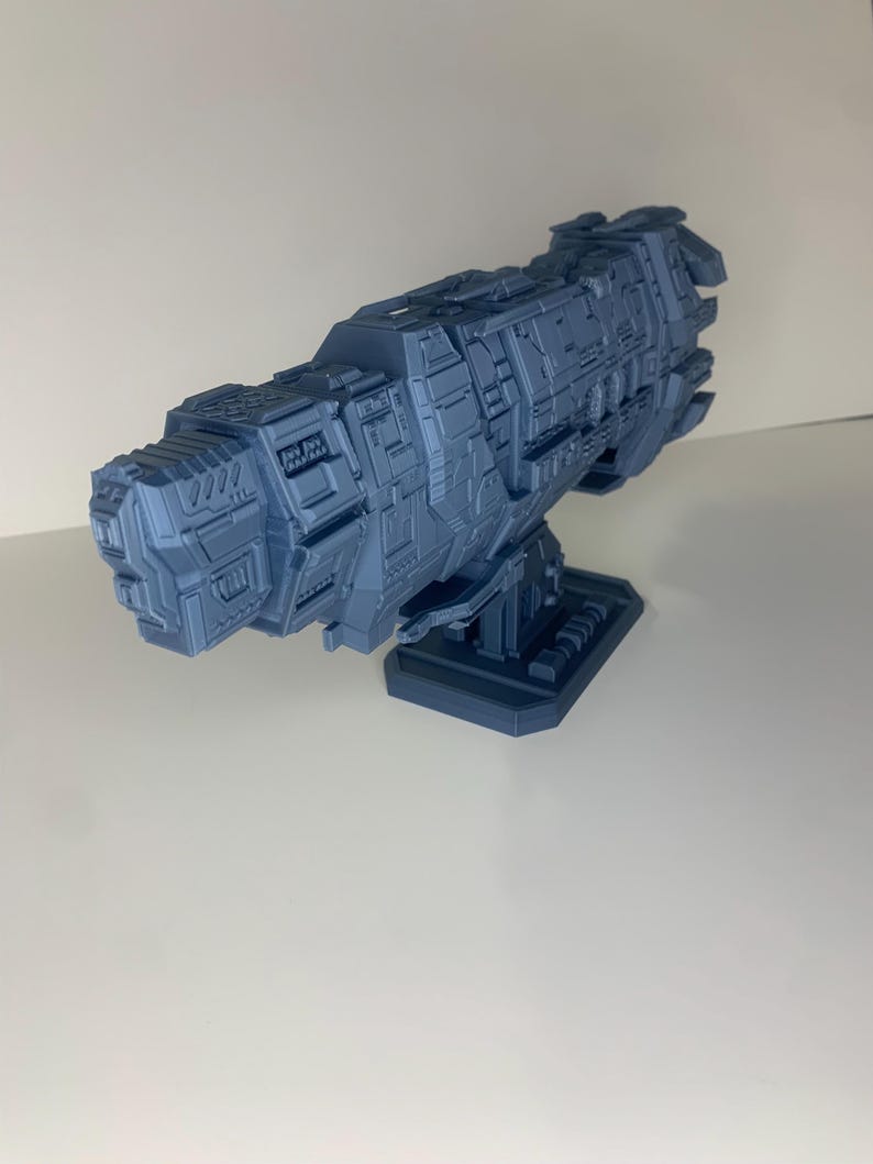 Halo-inspired Marathon-class Cruiser Model Kit: 12" 3D Printed Starship ...