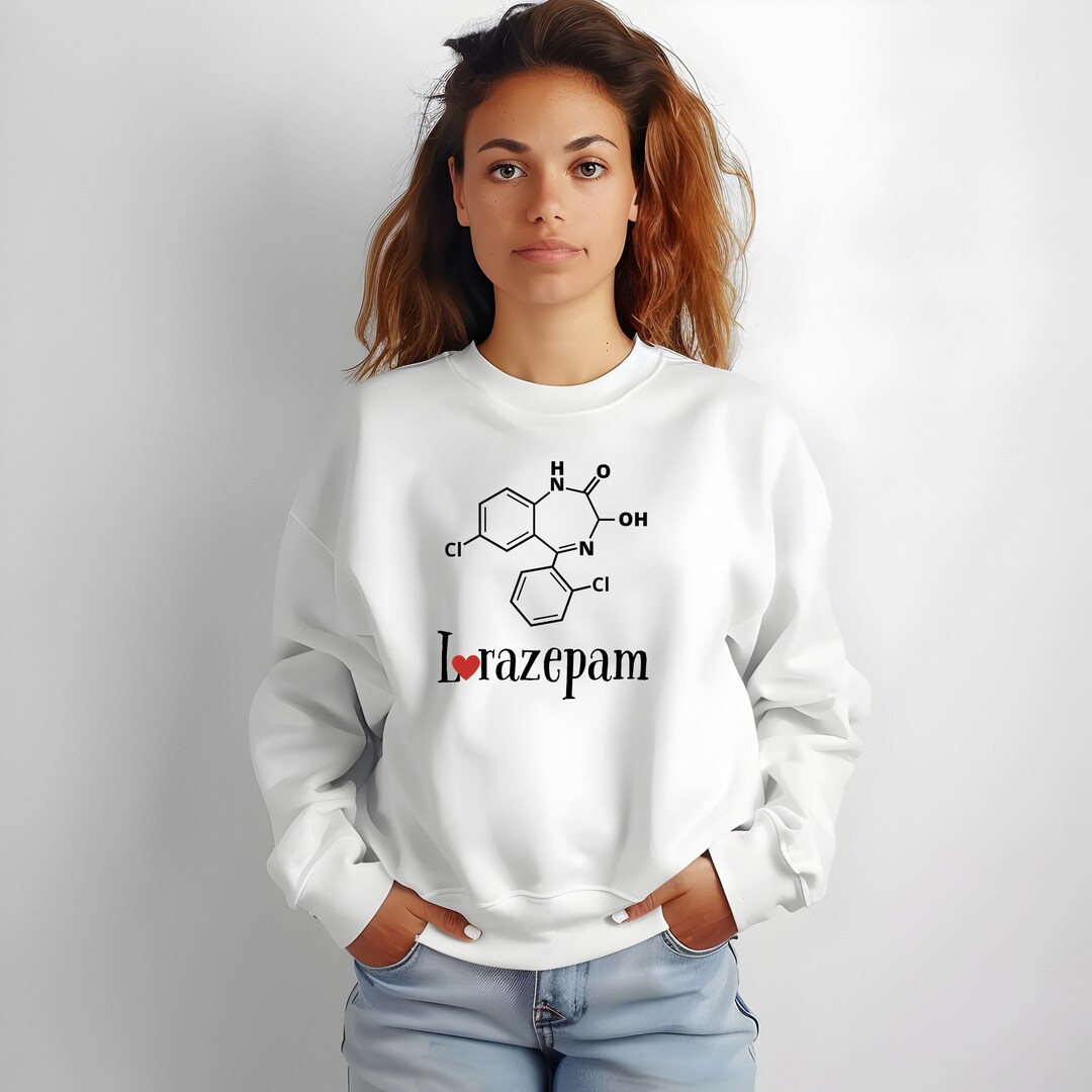 Lorazepam Ativan Molecule Crewneck Sweatshirt, Mental Health Awareness ...