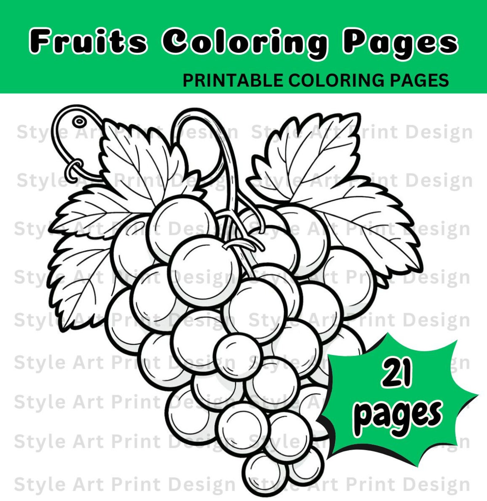Fruit Coloring Pages for Kids, Boys, Girls, Printable Activity Sheets ...