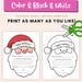 Dear Santa Letter Printable – Christmas Wish List Coloring Page for ...