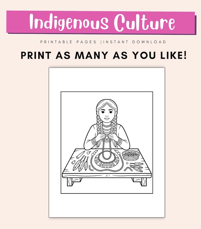 Indigenous Culture Coloring Pages for Kids & Adults: Native Traditions ...