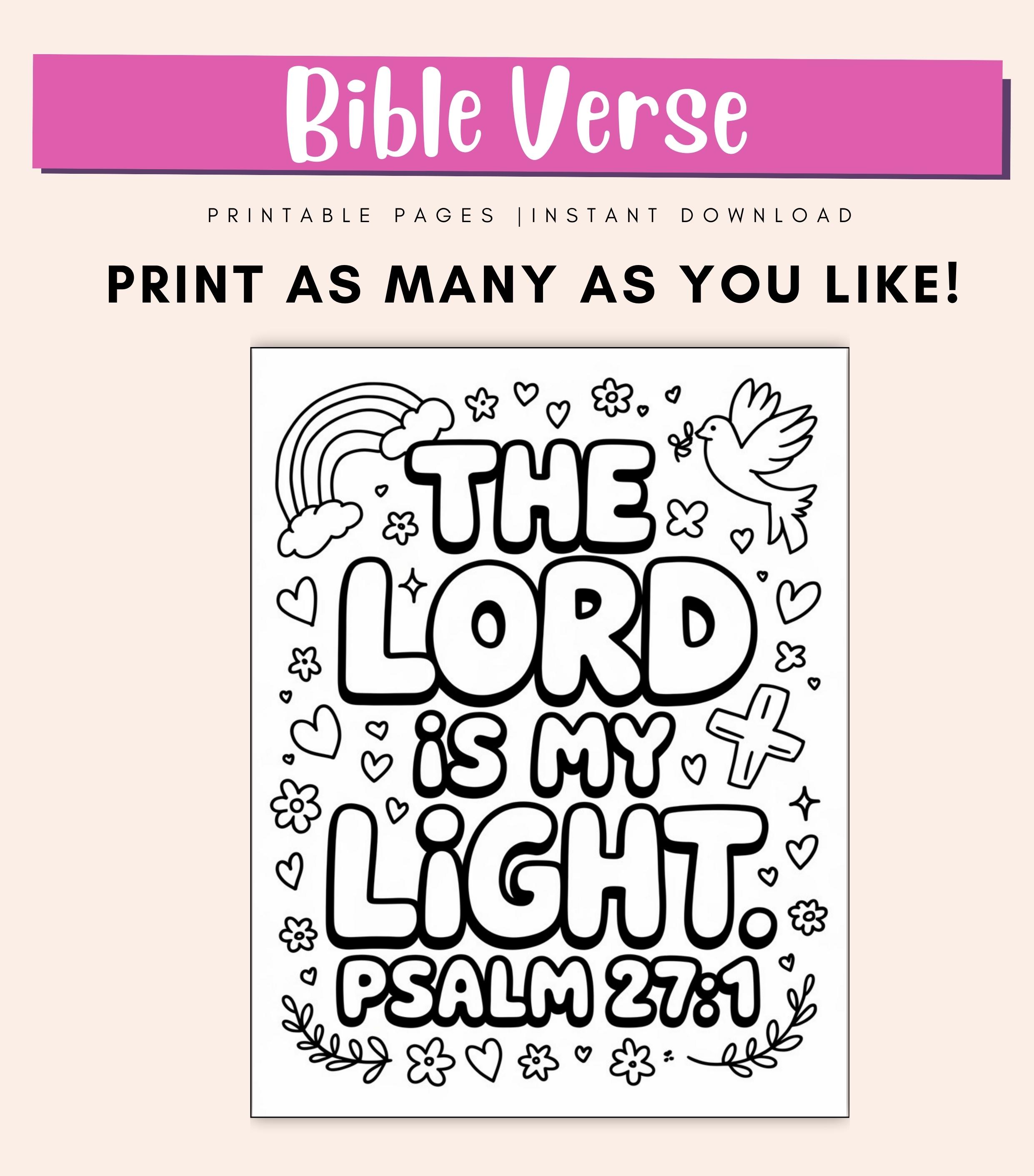 Bible Verse Coloring Pages for Kids & Adults – Christian Scripture ...