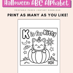Halloween ABC Coloring Pages for Kids – Fun Spooky Alphabet Activity ...