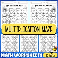 30 Printable Multiplication Worksheets and Answer Keys - Etsy