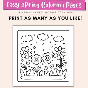 Easy Spring Coloring Pages for Kids – Seasonal Activity Sheets – Bold ...