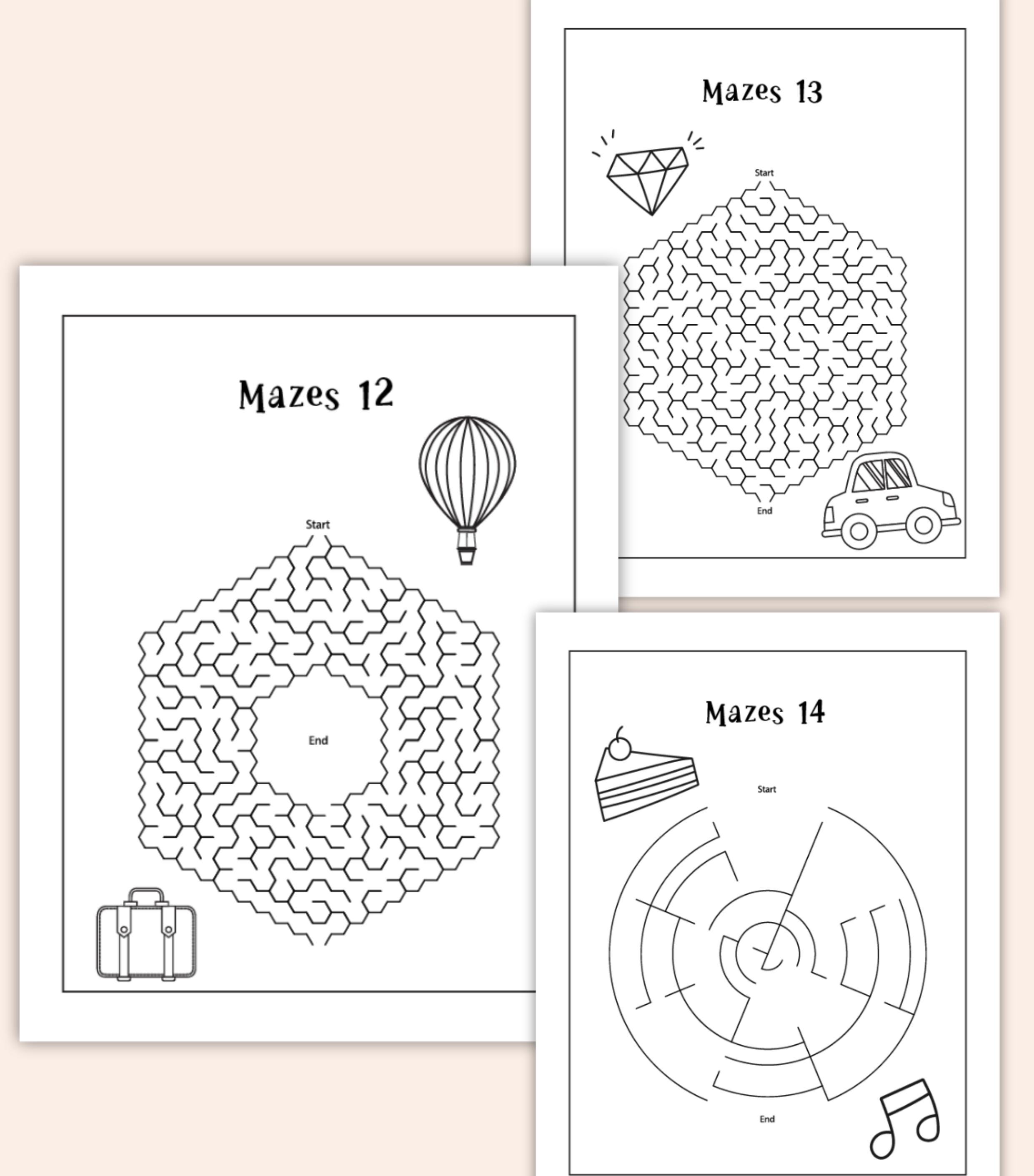 Easy Mazes for Kids – Printable Maze Worksheets, Fun Brain Teasers ...