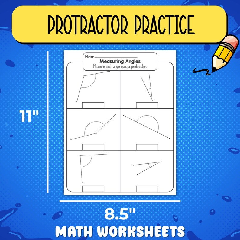 Measuring Angles With a Protractor Worksheets – Geometry Practice ...
