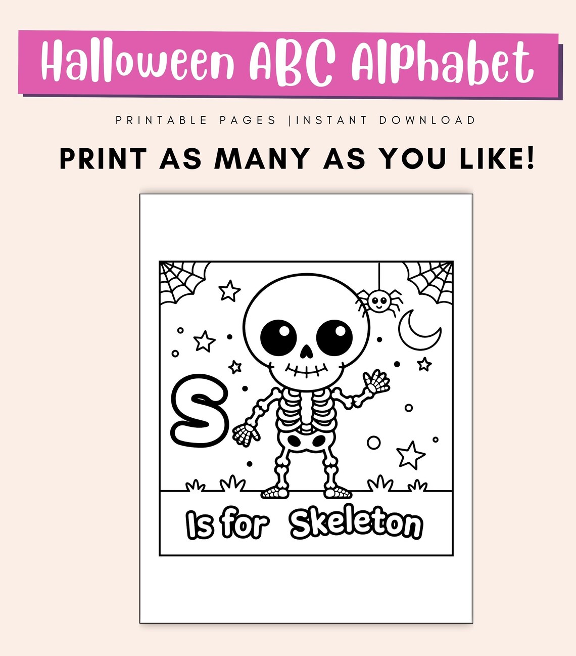 Halloween ABC Coloring Pages for Kids – Fun Spooky Alphabet Activity ...