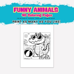 Cute Animals Coloring Pages for Kids, Funny Printable Activity Sheets ...