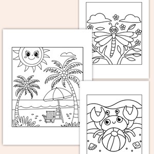 Easy Summer Coloring Pages for Kids – Bold & Simple Activity Book – Fun ...