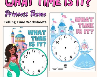 Kids Clock, Learn to Tell Time, Printable Learning Game, Homeschool ...