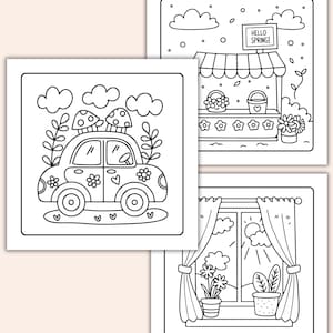 Easy Spring Coloring Pages for Kids – Seasonal Activity Sheets – Bold ...