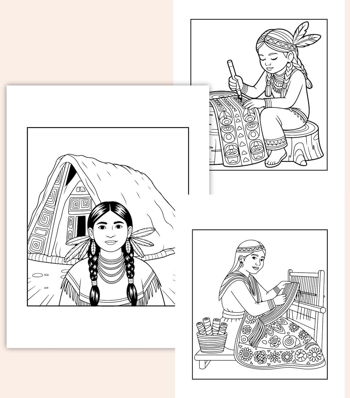 Indigenous Culture Coloring Pages for Kids & Adults: Native Traditions ...