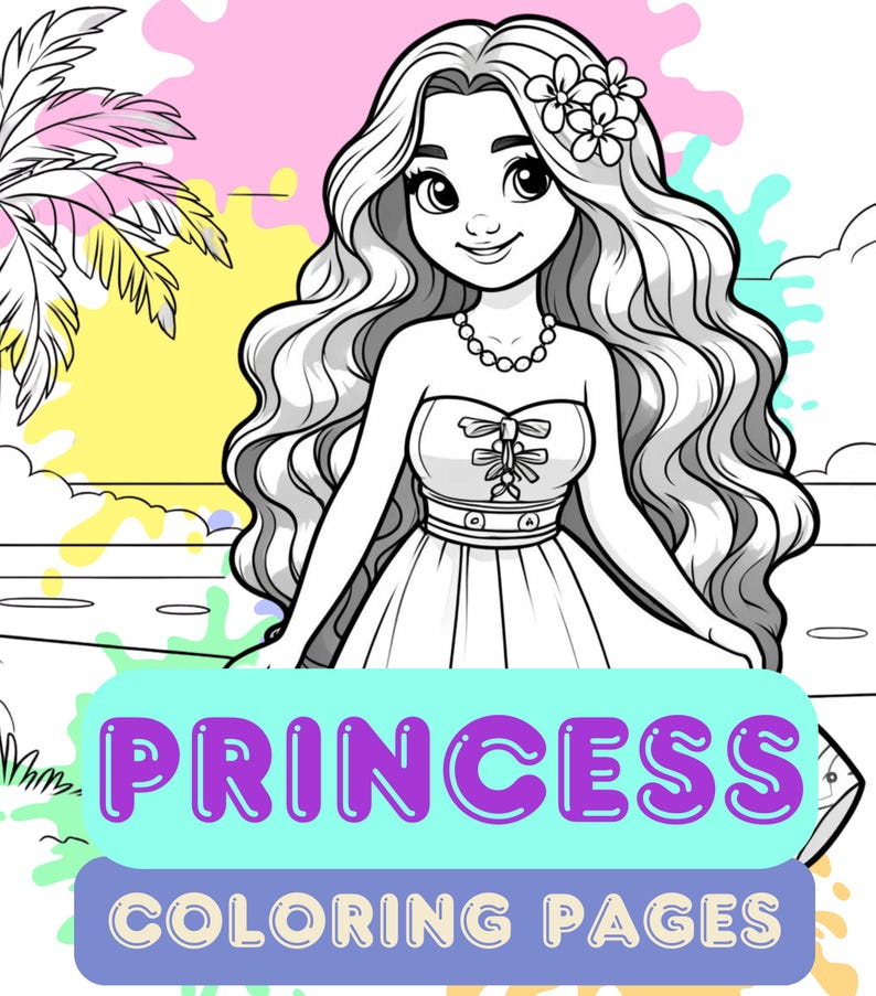 Charming Kawaii Princess Coloring Pages, Cartoon Art for Girls ...