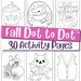 Fall Dot to Dot Worksheets for Kids: Easy Autumn Activity Printables ...