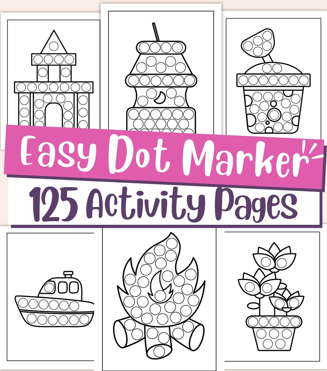 Dot Marker Activity Pages for Kids – Preschool Dauber Worksheets Fine ...