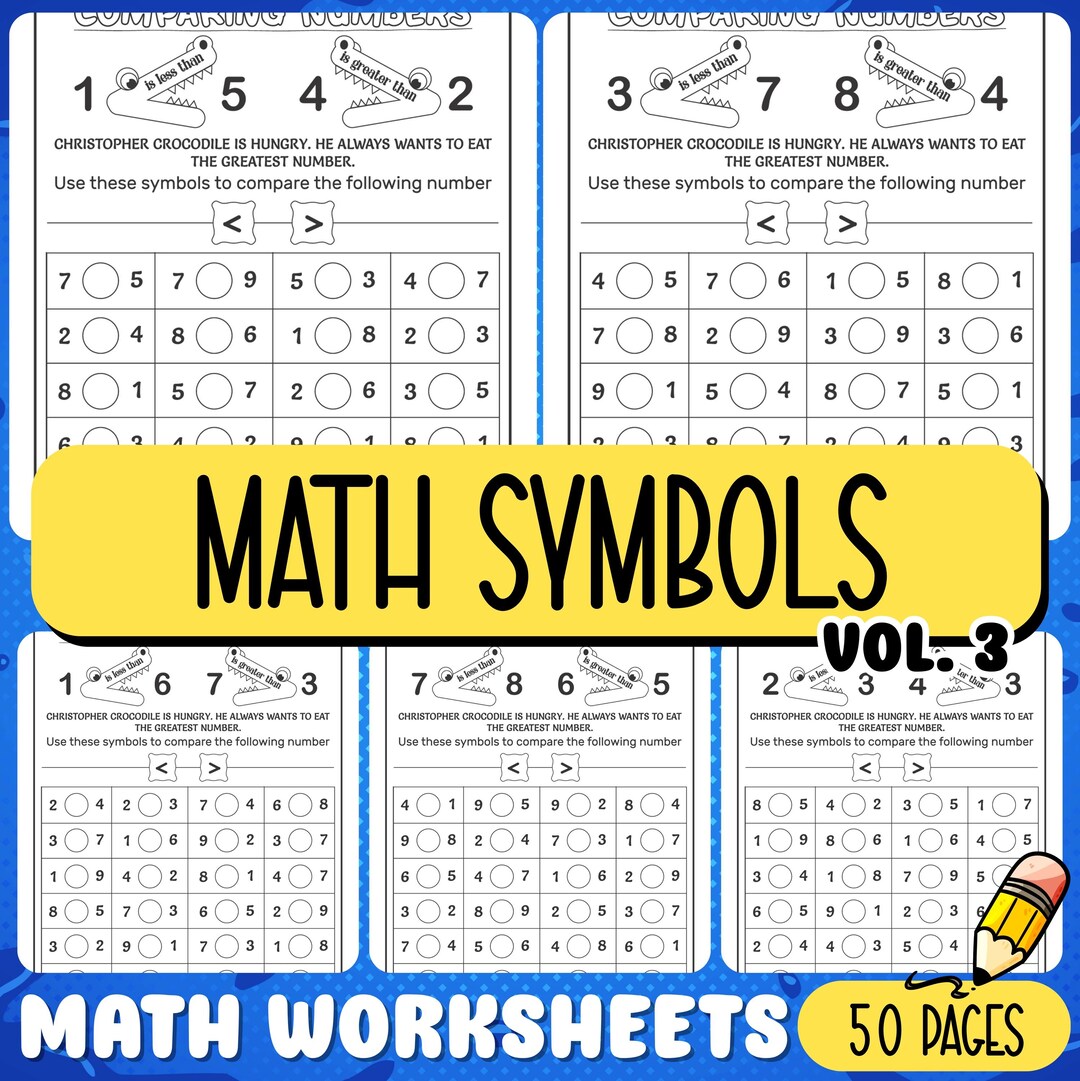 Greater Than Less Than Worksheet for Kindergarten - Compare Numbers ...