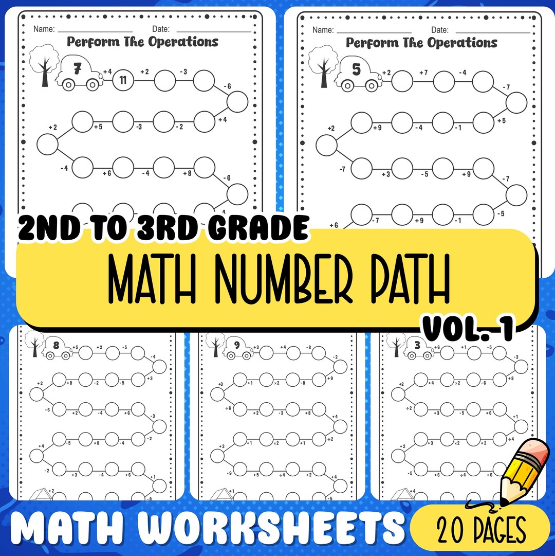 Multi-step Math Operations Worksheet Grade 3–4 | Addition Subtraction ...