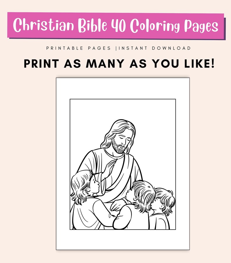 Christian Bible Coloring Pages for Kids – Printable Sunday School ...
