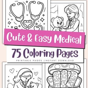 Cute & Easy Medical Coloring Pages for Kids, Nurse Coloring Book ...
