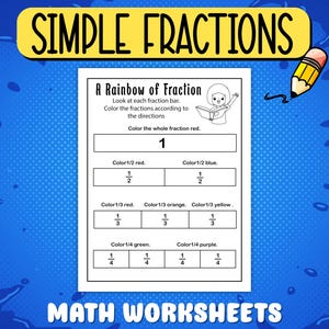 Fraction Worksheets for Kids: Fun Math Practice Pages (printable PDF ...