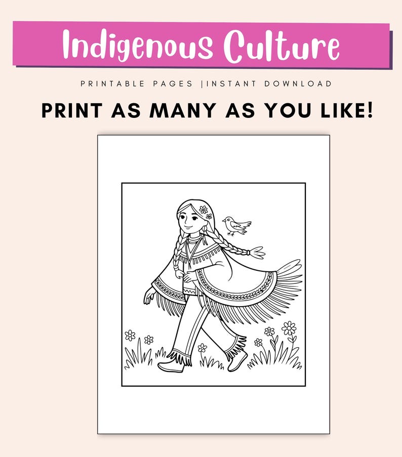 Indigenous Culture Coloring Pages for Kids & Adults: Native Traditions ...