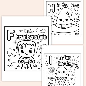 Halloween ABC Coloring Pages for Kids – Fun Spooky Alphabet Activity ...