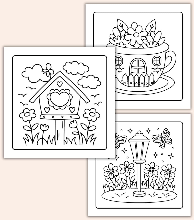 Easy Spring Coloring Pages for Kids – Seasonal Activity Sheets – Bold ...