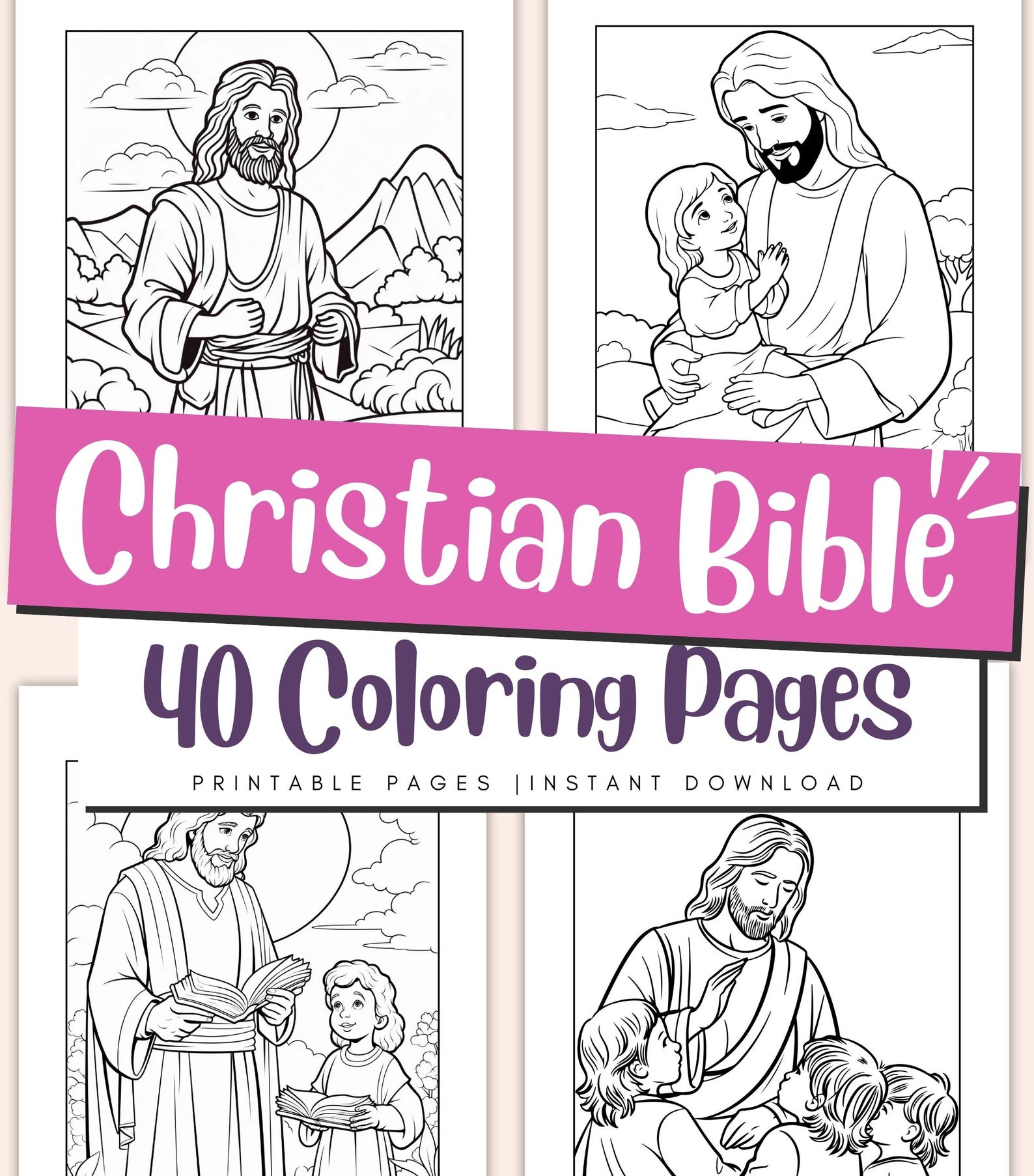 Christian Bible Coloring Pages for Kids – Printable Sunday School ...