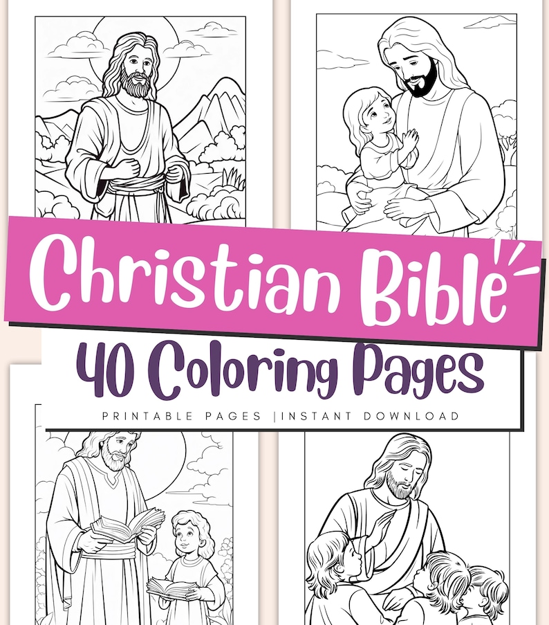 Christian Bible Coloring Pages for Kids – Printable Sunday School ...