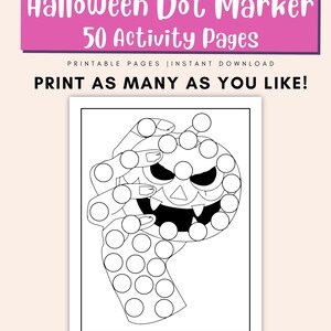 Halloween Dot Marker Worksheets: Spooky Dab & Dot Activity Pages (PDF ...